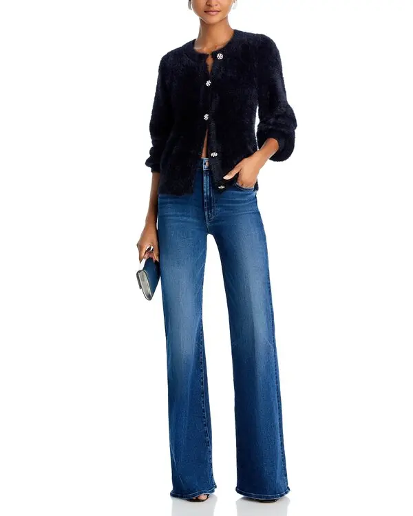 Aqua Eyelash Cardigan Exclusive - Black