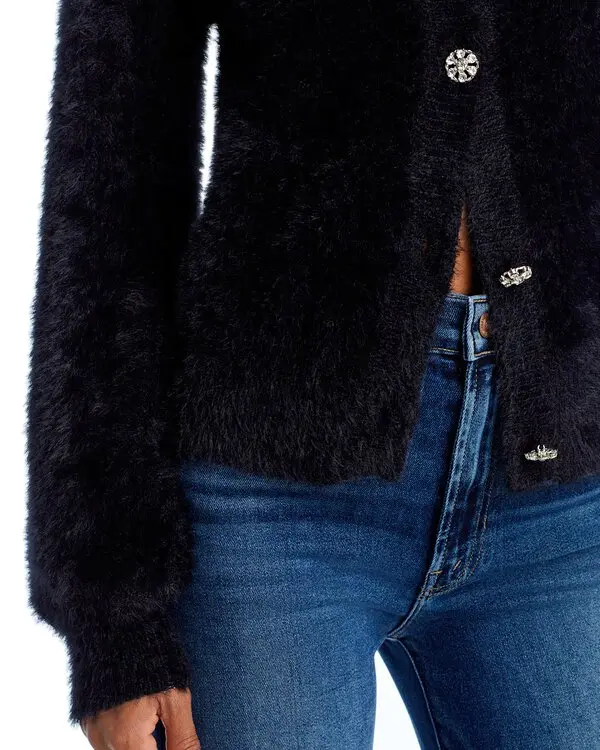 Aqua Eyelash Cardigan Exclusive - Black