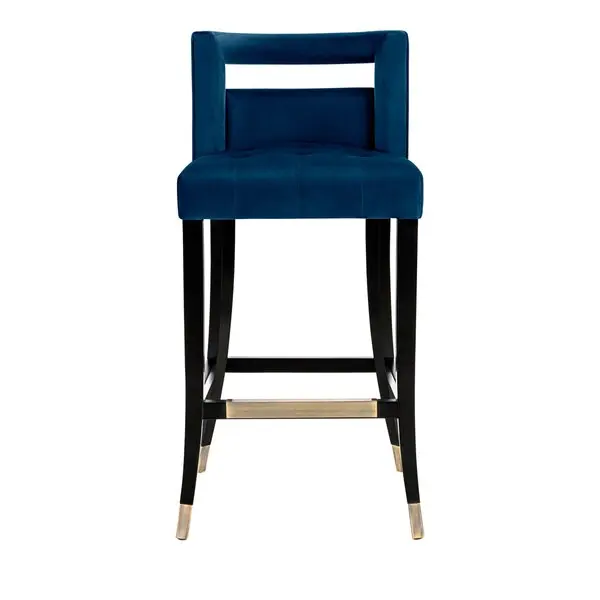 TOV FURNITURE Hart Velvet Bar Stool