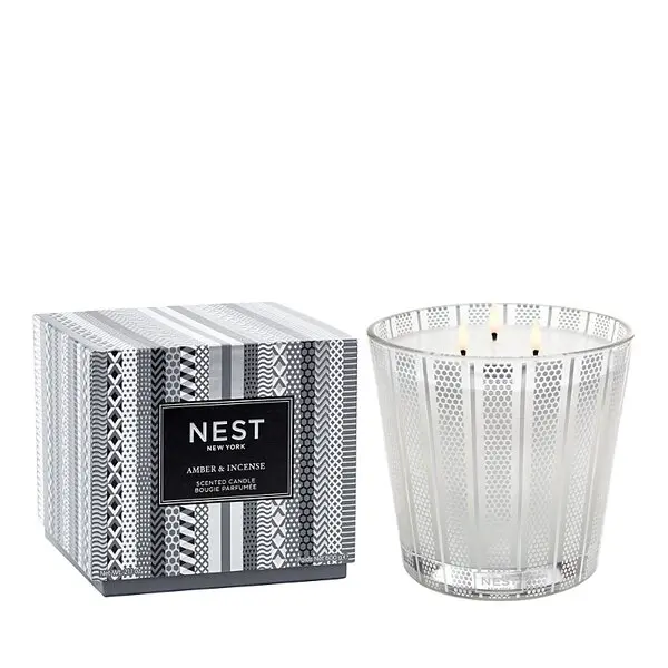 NEST NEW YORK Amber & Incense 3 Wick Candle 21 Oz - Clear