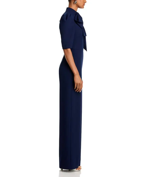 Black Halo Ara Bow Straight Leg Jumpsuit - Navy