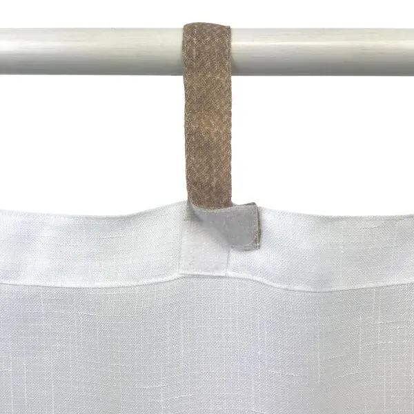 ELRENE HOME FASHIONS Darien Solid Indoor/outdoor Sheer Adhesive Loop Tab Top Window Curtain Panel, 52 X 84