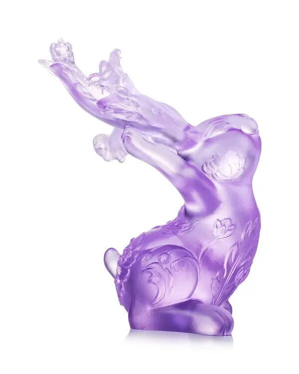 LIULI Spring Breeze Felicitous Rabbit Crystal Figure