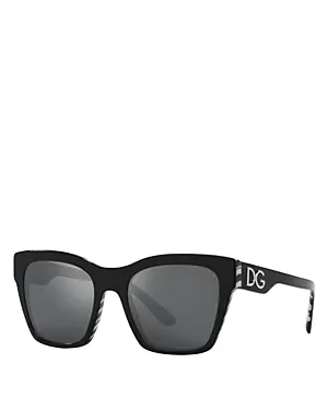 Dolce & Gabbana Square Sunglasses - Black/gray Mirrored Gradient