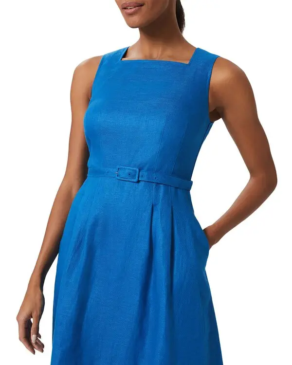 wash linen dress Faherty Linen-Blend Denim Malibu Mini Dress main image 1