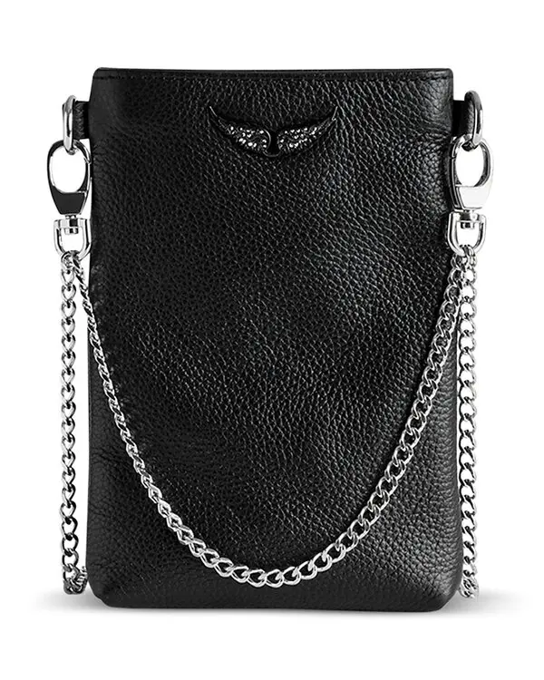 Zadig&Voltaire Rock Leather Phone Pouch - Noir