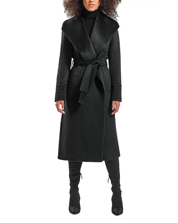 Sentaler Suri Alpaca-blend Wrap Coat - Black