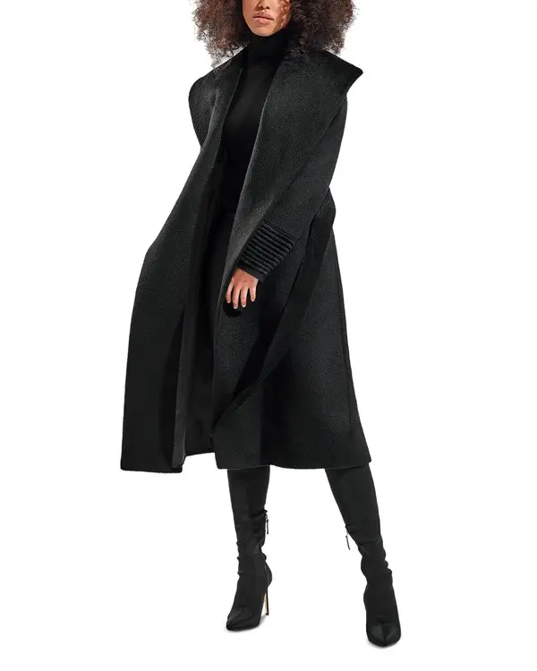 Sentaler Suri Alpaca-blend Wrap Coat - Black