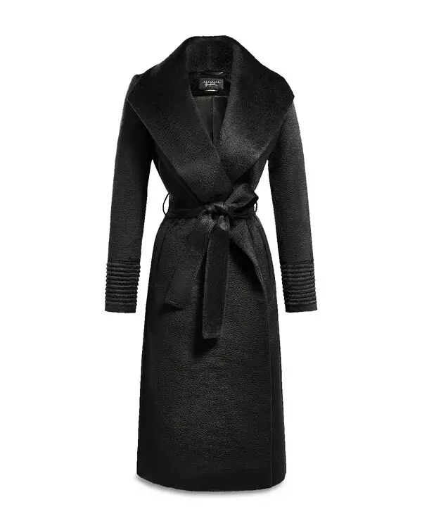 Sentaler Suri Alpaca-blend Wrap Coat - Black