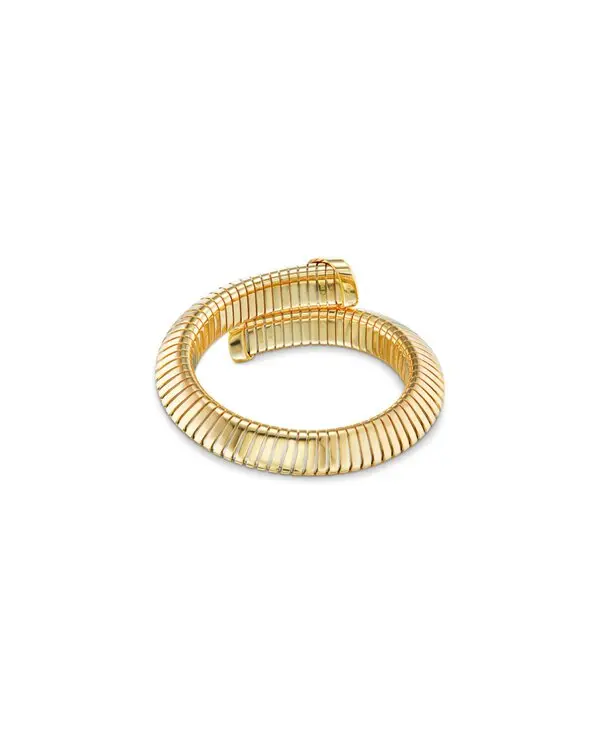 Marina B 18k Yellow Trisola Diamond Bangle Bracelet