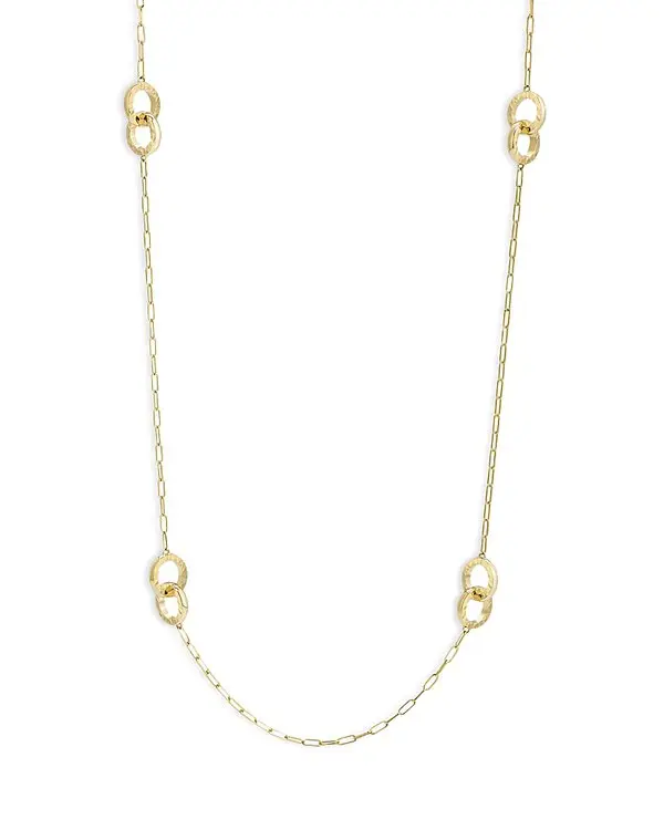 L. KLEIN 18k Yellow Duetto Interlocking Link Necklace - Gold