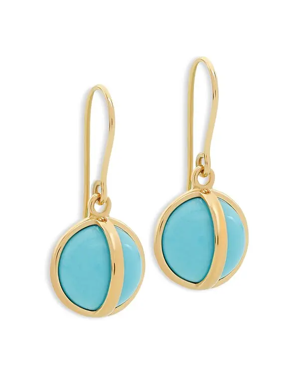 L. KLEIN 18k Yellow Gold Freshwater Pearl Drop Earrings - Blue/gold