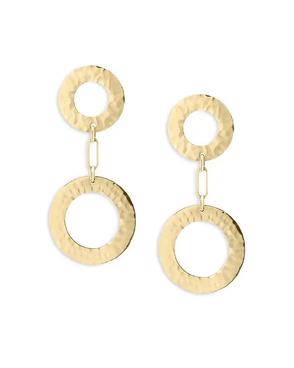 L. KLEIN 18k Yellow Como Double Drop Earrings - Gold
