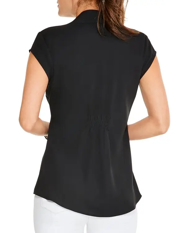 NIC+ZOE Cap-sleeve Top - Black Onyx