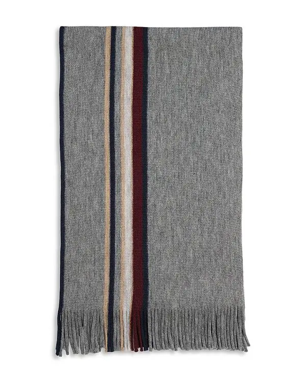 Bloomingdale'S Asymmetric Stripe Scarf Exclusive - Medium Grey Multi