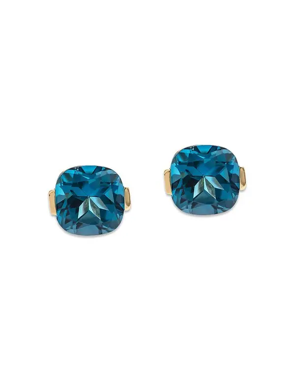 Bloomingdale'S London Blue Topaz Stud Earrings - Blue/gold