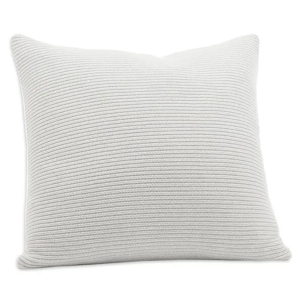 BOLL & BRANCH Ribbed Knit Decorative Pillow With Insert, 20 X 20 - Mist
