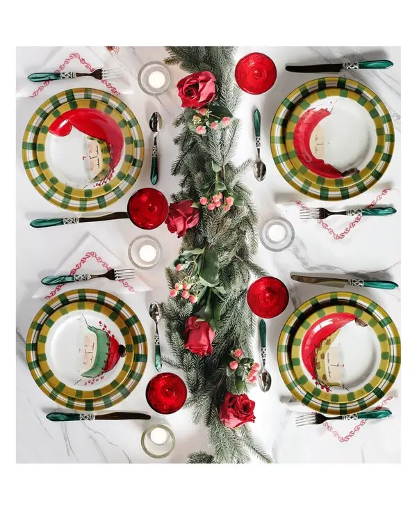 VIETRI Old St. Nick Assorted Dinner Plates, Set Of 4