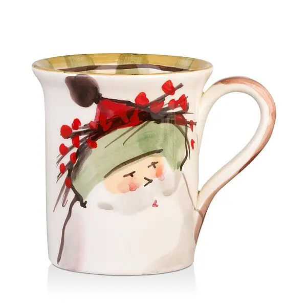 VIETRI Old St. Nick Mug - Green