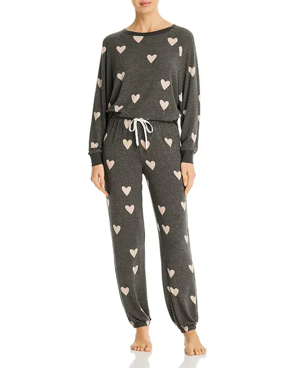 Honeydew Intimates Star Seeker Pajama Set In Pink Fantasy - Black/heart