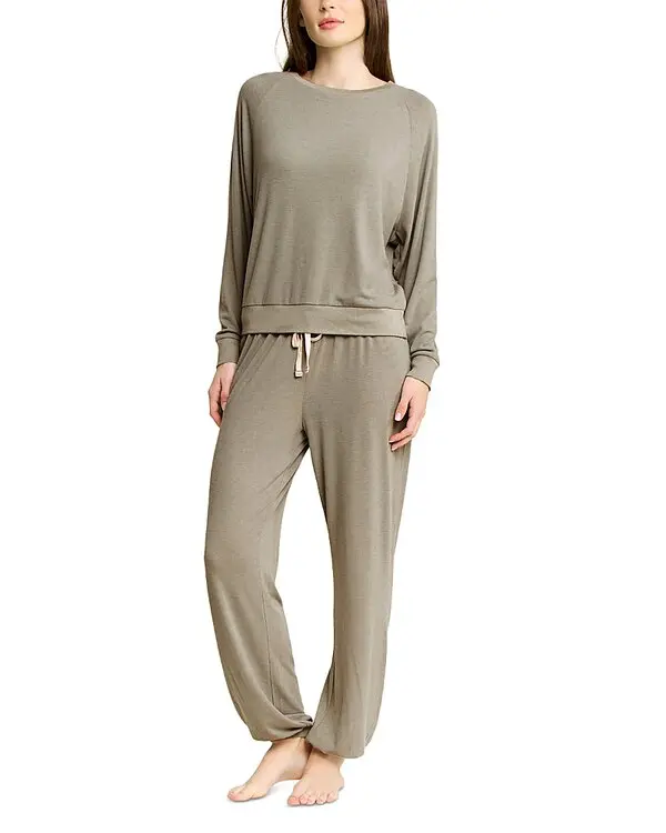 Honeydew Intimates Star Seeker Pajama Set In Pink Fantasy - Soft Olive