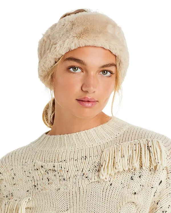 Apparis Eleni Faux Fur Headband - Beige