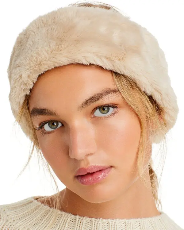 Apparis Eleni Faux Fur Headband - Beige