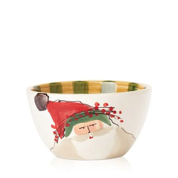 VIETRI Old St. Nick Green Cereal Bowl - Open Misc