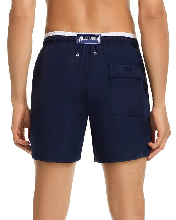Vilebrequin Solid Tortoise 6" Swim Shorts - Navy/white