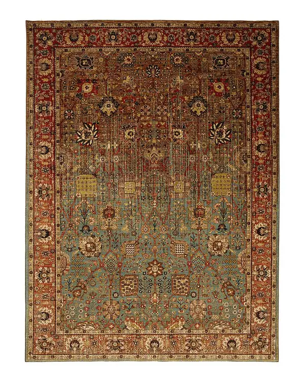 KARASTAN Spice Market Myanmar Area Rug, 12' X 15 - Aquamarine
