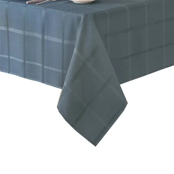 ELRENE HOME FASHIONS Elegance Plaid Jacquard Tablecloth, 60 X 102 - Blu Shadow
