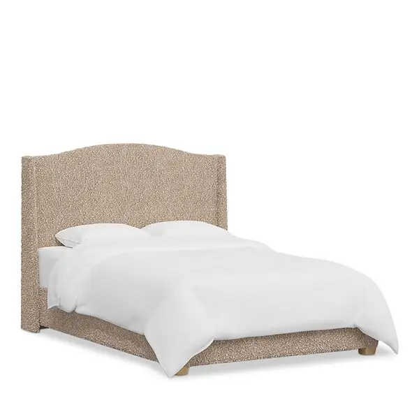 SKYLINE FURNITURE Sparrow & Wren Amalia Bed In Plush Boucle, Queen - Camel