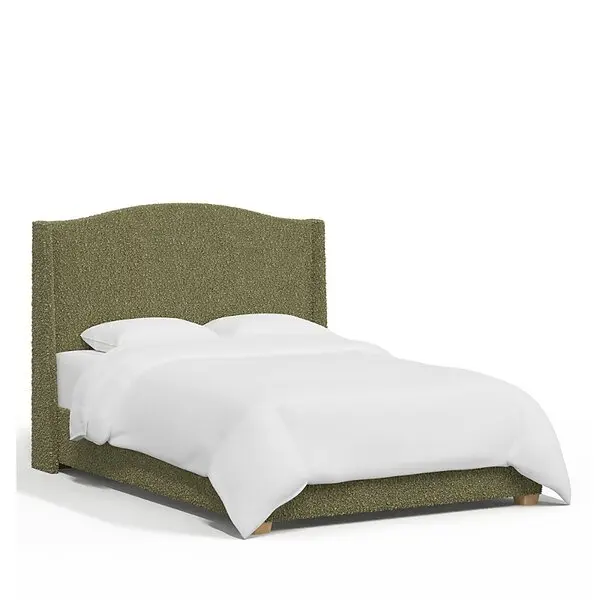 SKYLINE FURNITURE Sparrow & Wren Amalia Bed In Plush Boucle, King - Grass