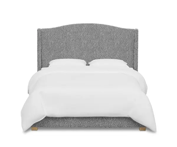 SKYLINE FURNITURE Sparrow & Wren Amalia Bed In Plush Boucle, Twin - Gray