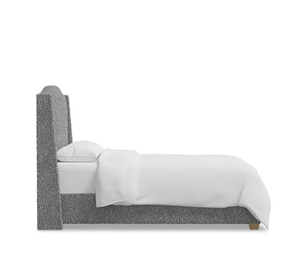 SKYLINE FURNITURE Sparrow & Wren Amalia Bed In Plush Boucle, Twin - Gray