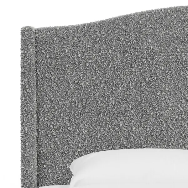 SKYLINE FURNITURE Sparrow & Wren Amalia Bed In Plush Boucle, Twin - Gray