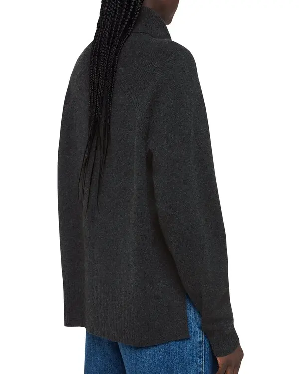 Whistles Cashmere Turtleneck Sweater - Dark Gray