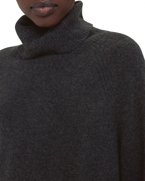 Whistles Cashmere Turtleneck Sweater - Dark Gray