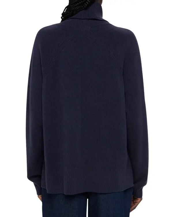 Whistles Cashmere Turtleneck Sweater - Navy