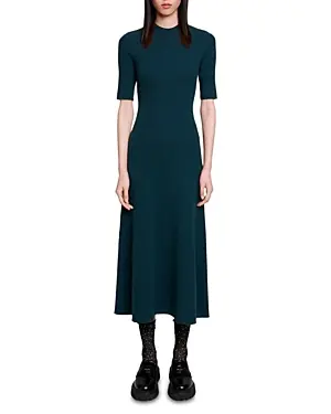Maje Rubis Rib Knit Dress