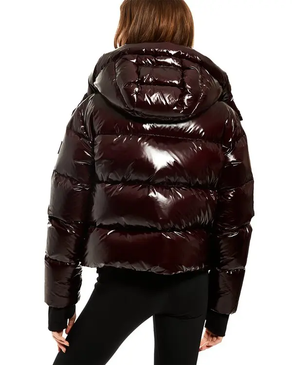 Sam. Jordy Hooded Puffer Coat - Merlot