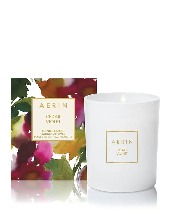 Aerin Cedar Violet Scented Candle - No Color