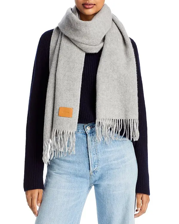 Vince Double Face Cashmere Scarf - Gray
