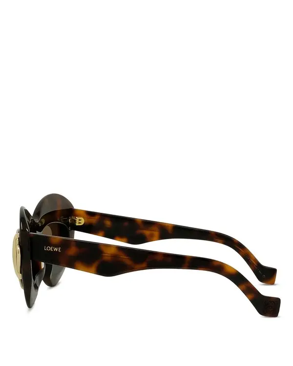 Loewe Double Frame Cat Eye Sunglasses - Dark Havana/brown Solid