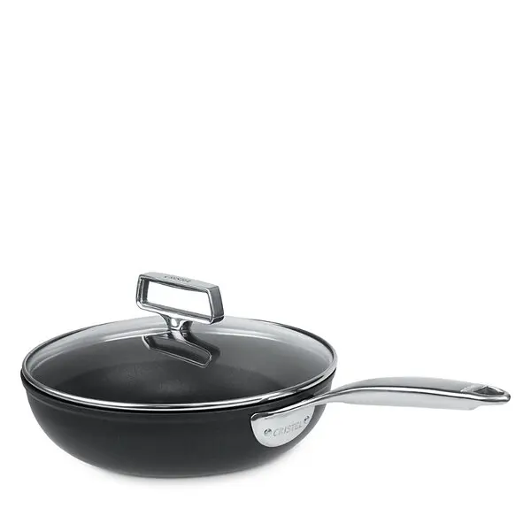CRISTEL Castel Pro Ultralu 2 Qt. Non Stick Sautepan & Lid - Black