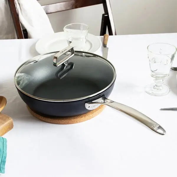 CRISTEL Castel Pro Ultralu 2 Qt. Non Stick Sautepan & Lid - Black