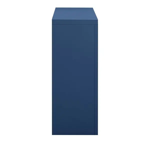 TOV FURNITURE Suzie & Rattan Console Table - Navy