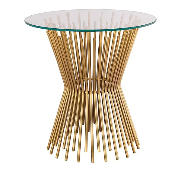 TOV FURNITURE Grace Glass Side Table - Gold