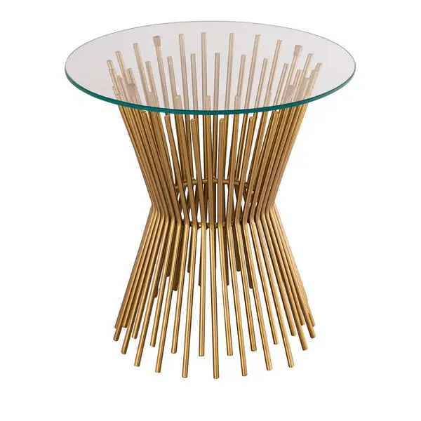 TOV FURNITURE Grace Glass Side Table