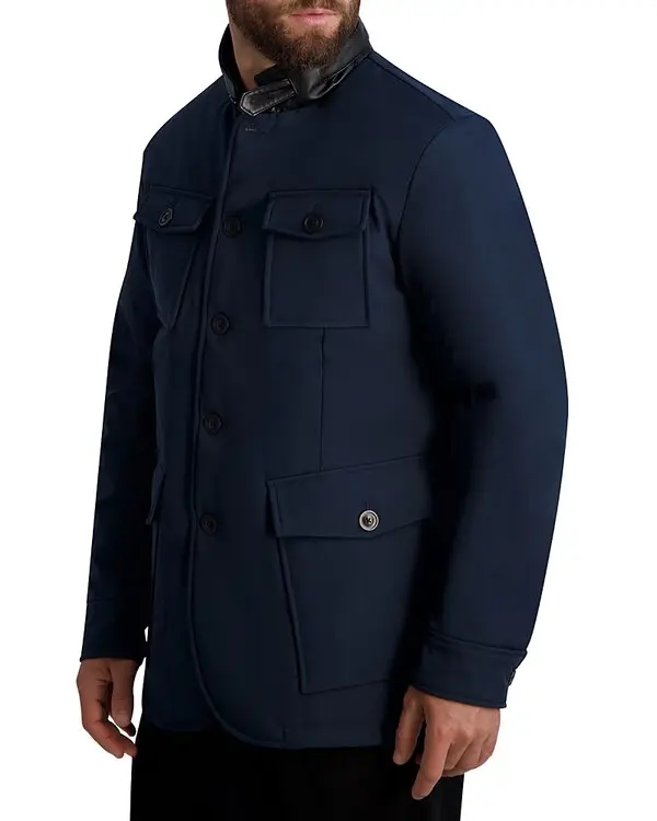 Karl Lagerfeld Paris Puffer Blazer - Navy